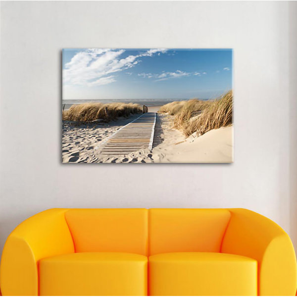 House of Hampton Weg Zum Strand Durch Die Dünen Als Leinwandbild | Wayfair.de